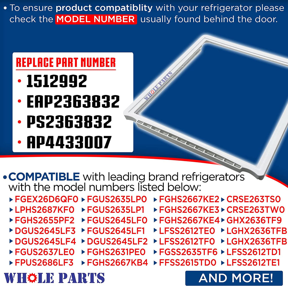 241969501 Refrigerator Meat Pan Shelf Frame – WHOLEPARTS