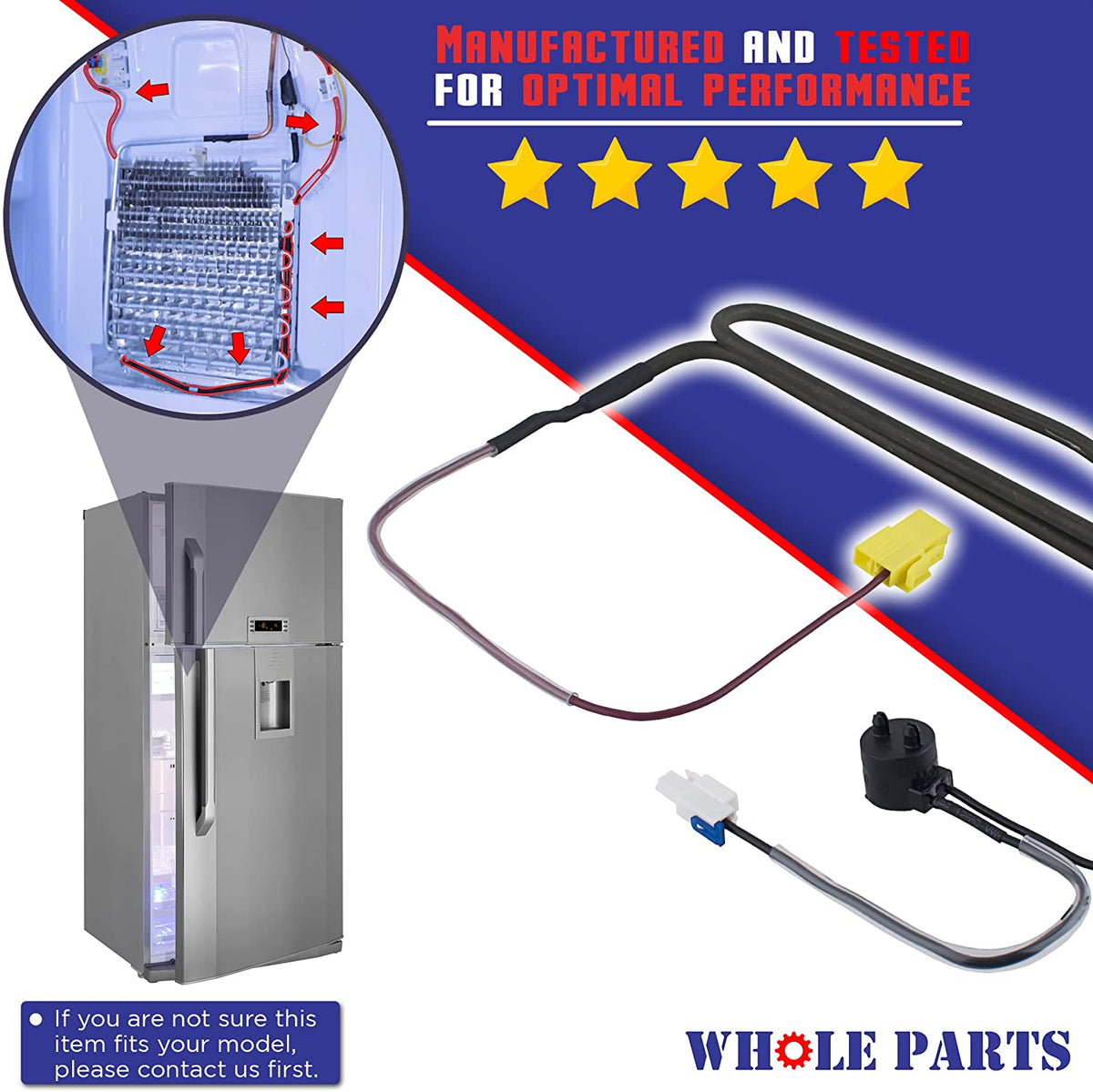 DA47-00322J Refrigerator Defrost Heater & Bi-Metal Defrost Thermostat ...